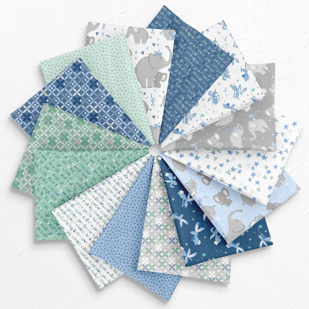 Safari Lullaby Baby Quilt Fabric Fat Quarter Bundle 14 Pc. Fat Quarter ...