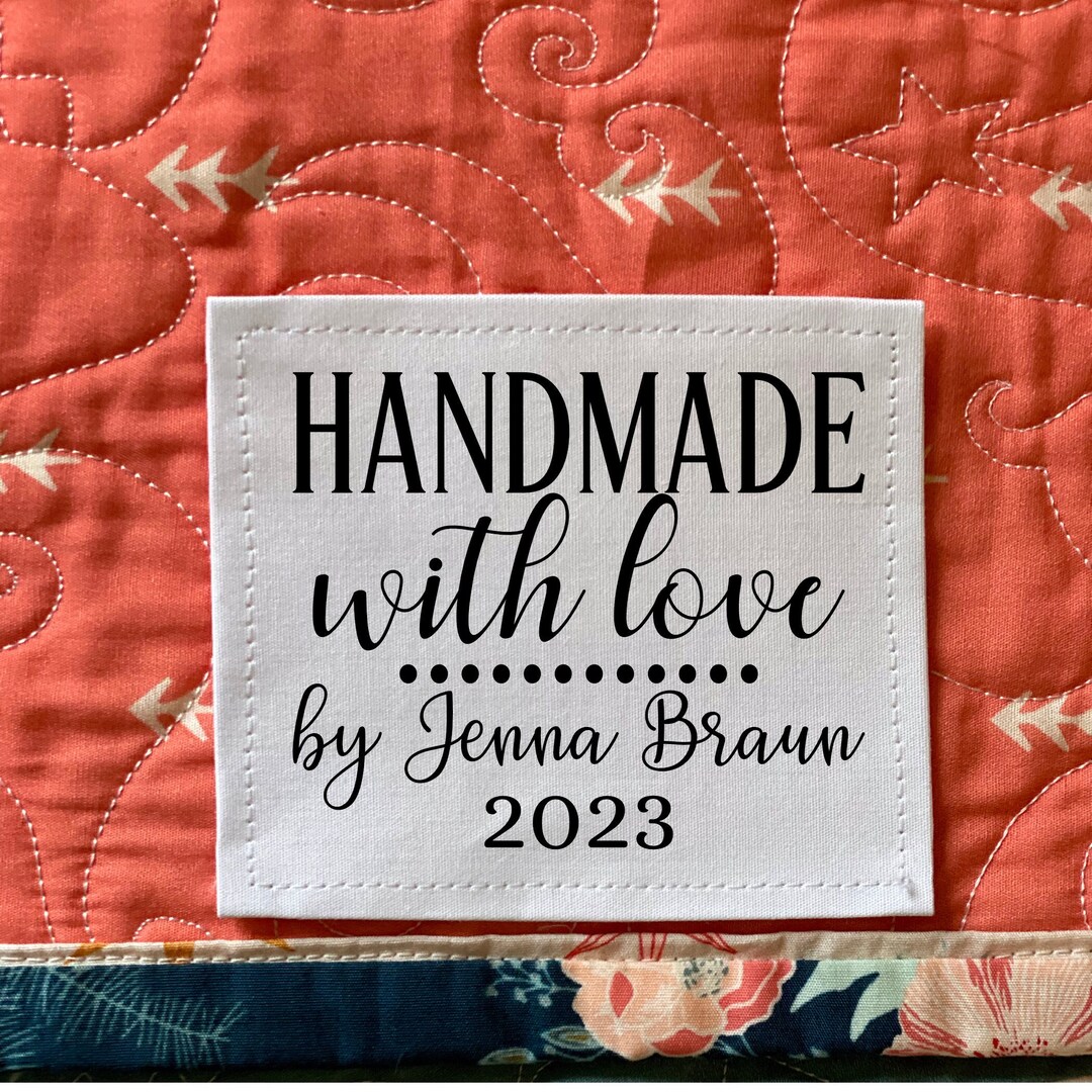 Cute Quilt Labels Personalized for You on Your Choice of Cotton or ...