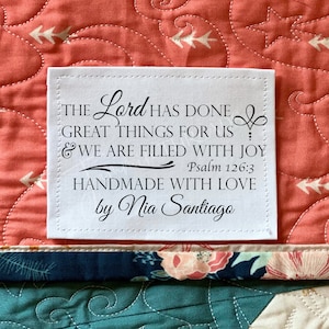 Inspirational Quilt Label Assortment - Personalized Christian Quilt ...