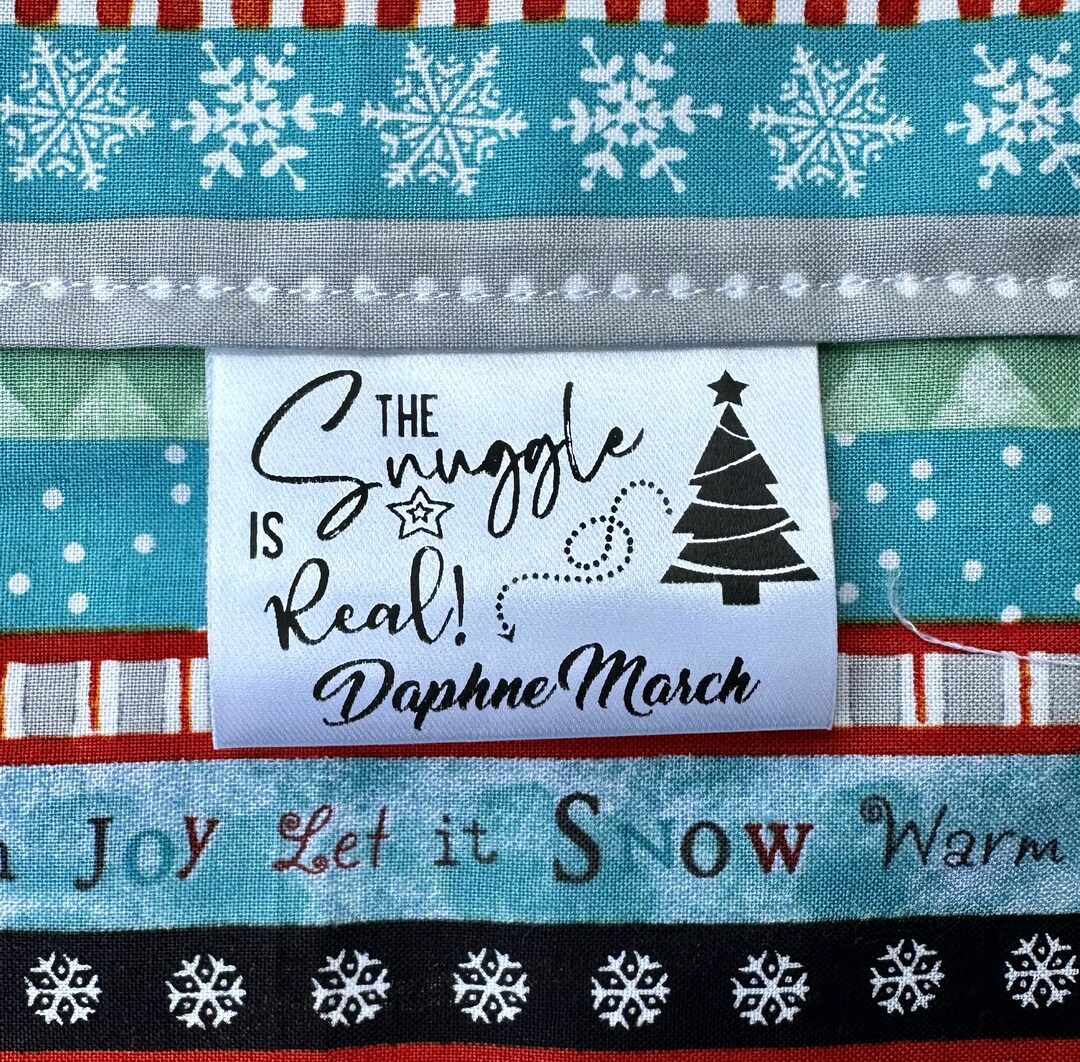 The Snuggle is Real. Cute Christmas Satin Labels/hang Tags/folded Tags ...