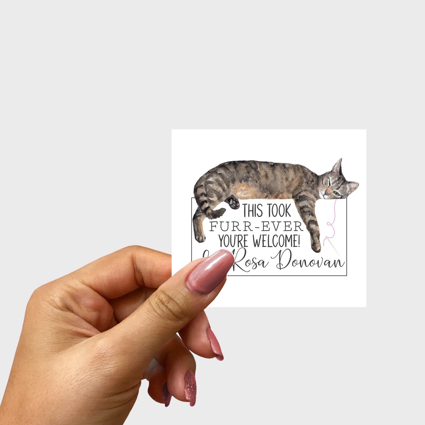 Funny Cat Quilt Labels Personalized for You on Cotton or - Etsy