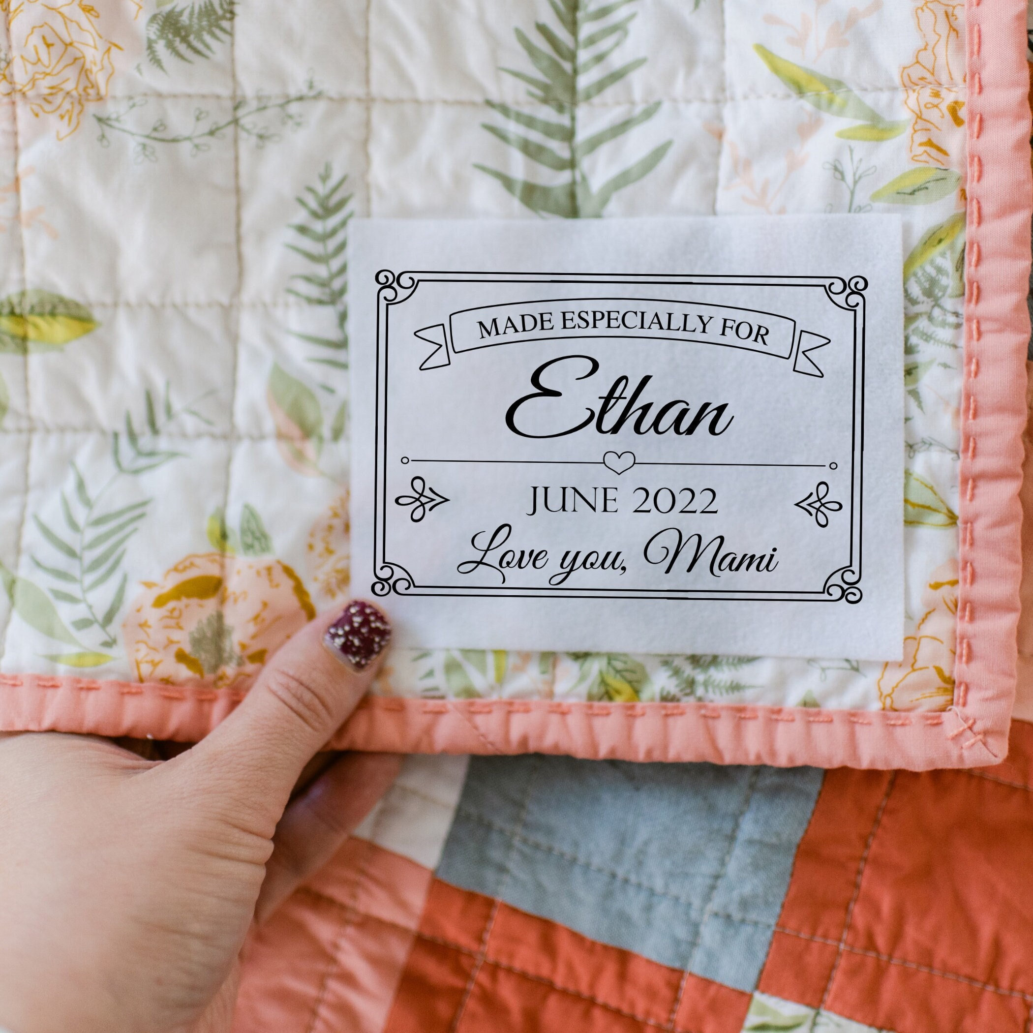 Personalized Quilt Label “made Especially For”, Custom Quilt Label With ...