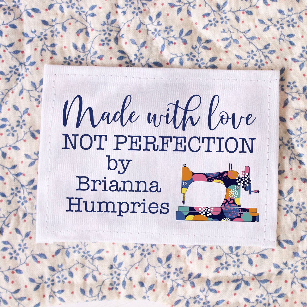 Made With Love Not Perfection. Sheet of 8 Personalized Quilt Labels ...