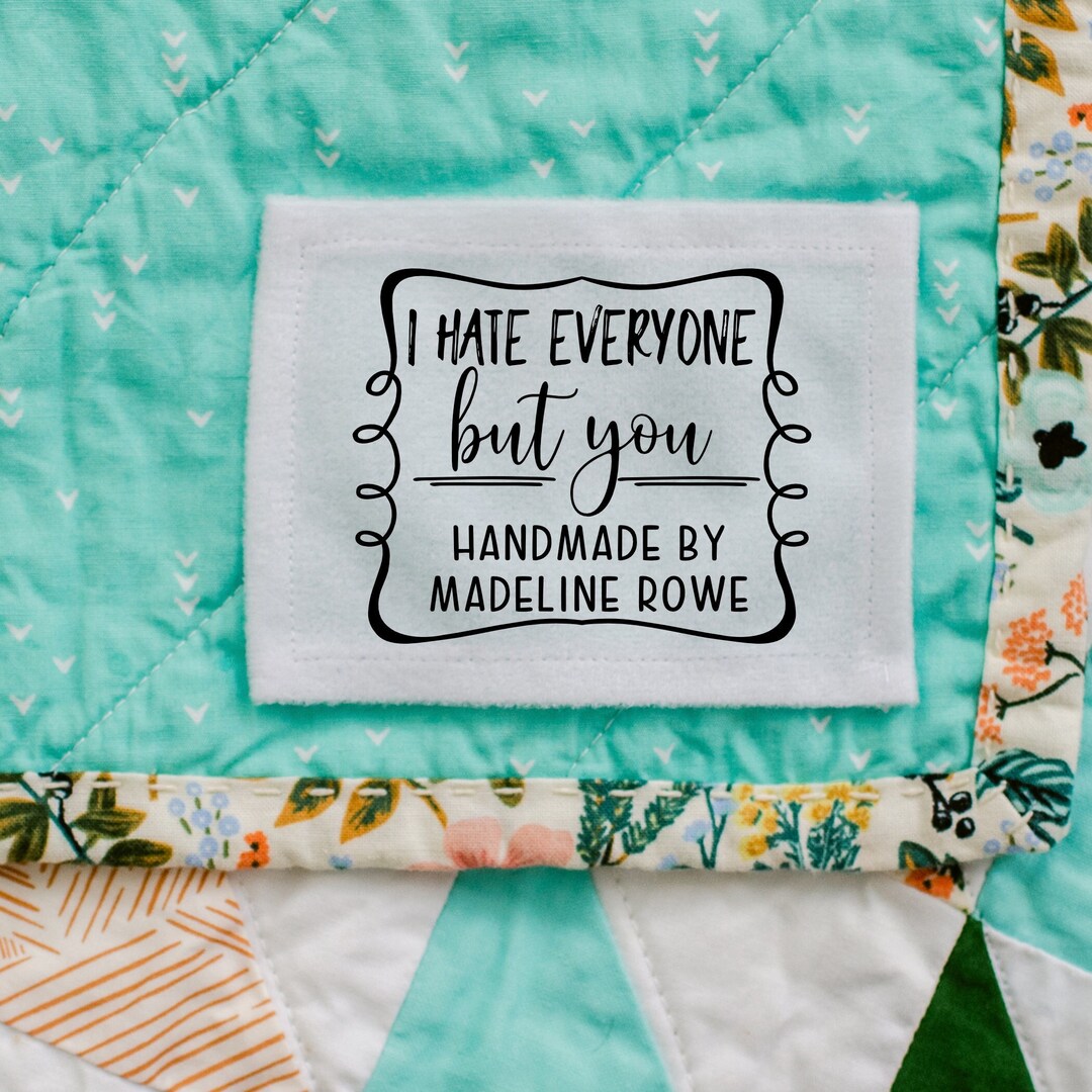 Funny Quilt Label in Cotton or Polyester and Personalized With - Etsy ...