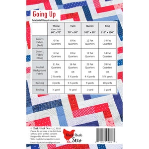 Going up Quilt Pattern by Cluck Cluck Sew/ Fat Quarter Friendly/fat ...