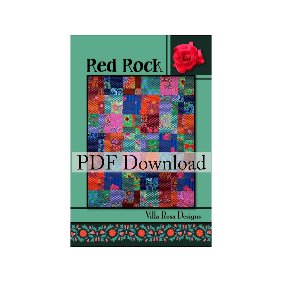 PDF Pattern. Red Rock Quilt Pattern by Villa Rosa Designs. Beginner ...
