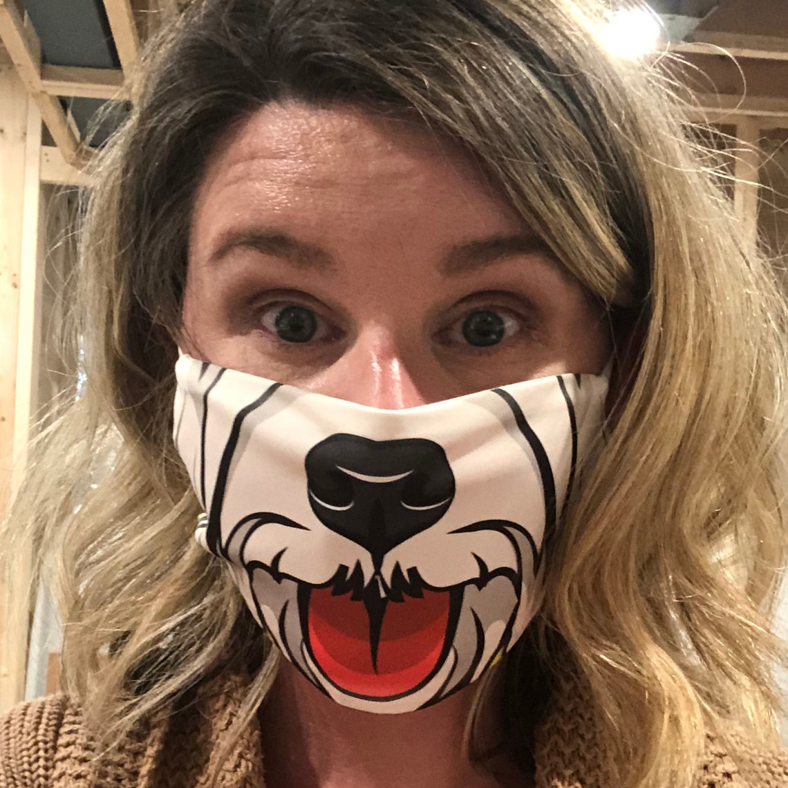 Fun Face Masks/Silly face masks/social distancing/shelter in | Etsy