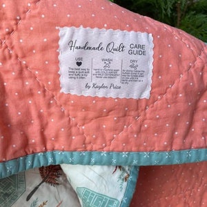 Quilt Care Labels on Cotton Quilt Labels Personalized With Your Name ...
