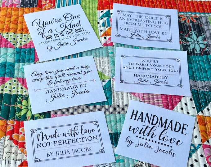 Personalized Quilt Label Assortment - Handmade Quilt Label Assortment ...