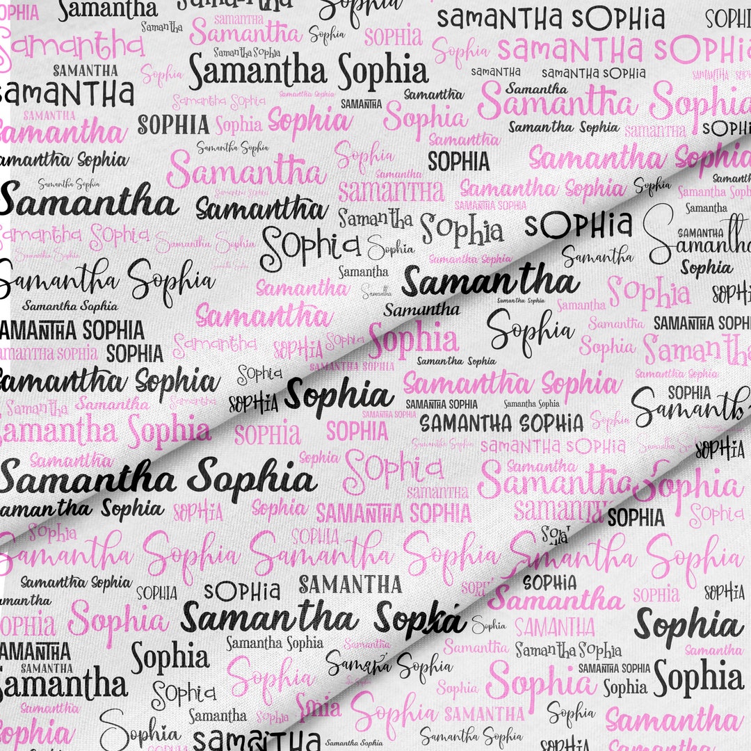 ANY Name/custom Fabric/personalized/quilt Square/name Fabric/quilt ...