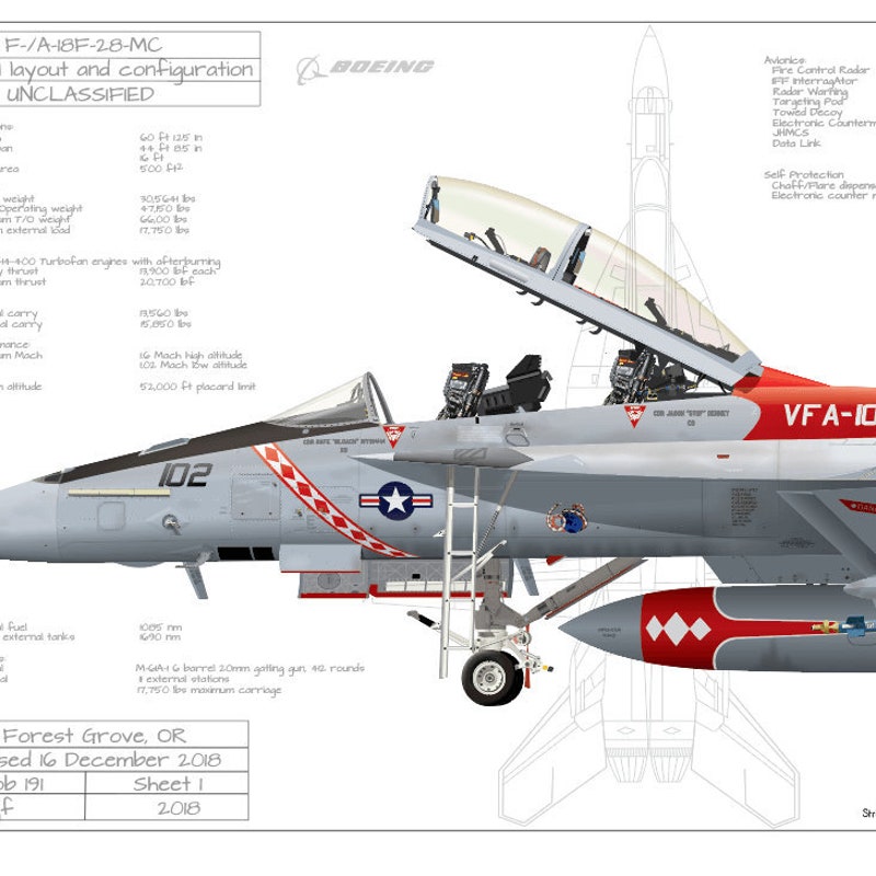 F 18 Hornet Drawing - Etsy