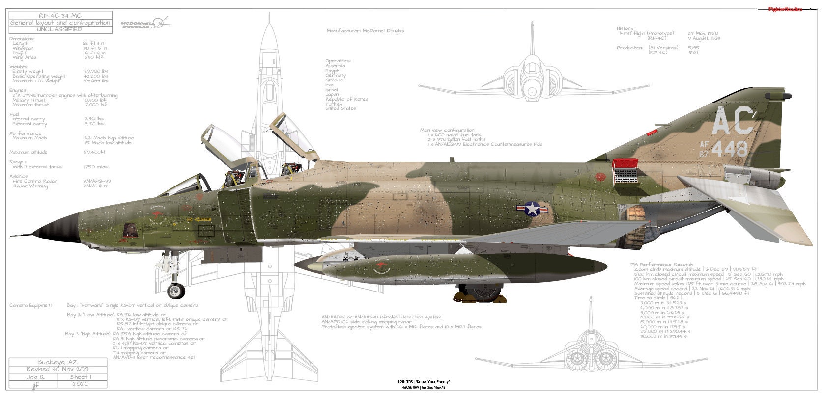 RF-4C Phantom II, 12th Tactical Reconnaissance Squadron "know Your ...