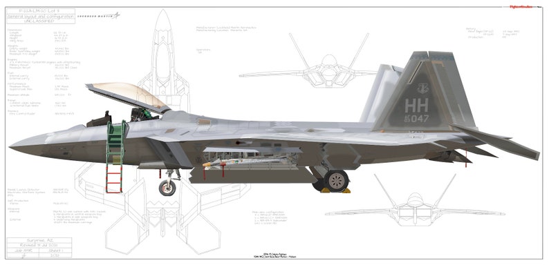 F-22A Raptor 199th FS Mytai Fighters Hawaii Air National Guard 154 WG ...