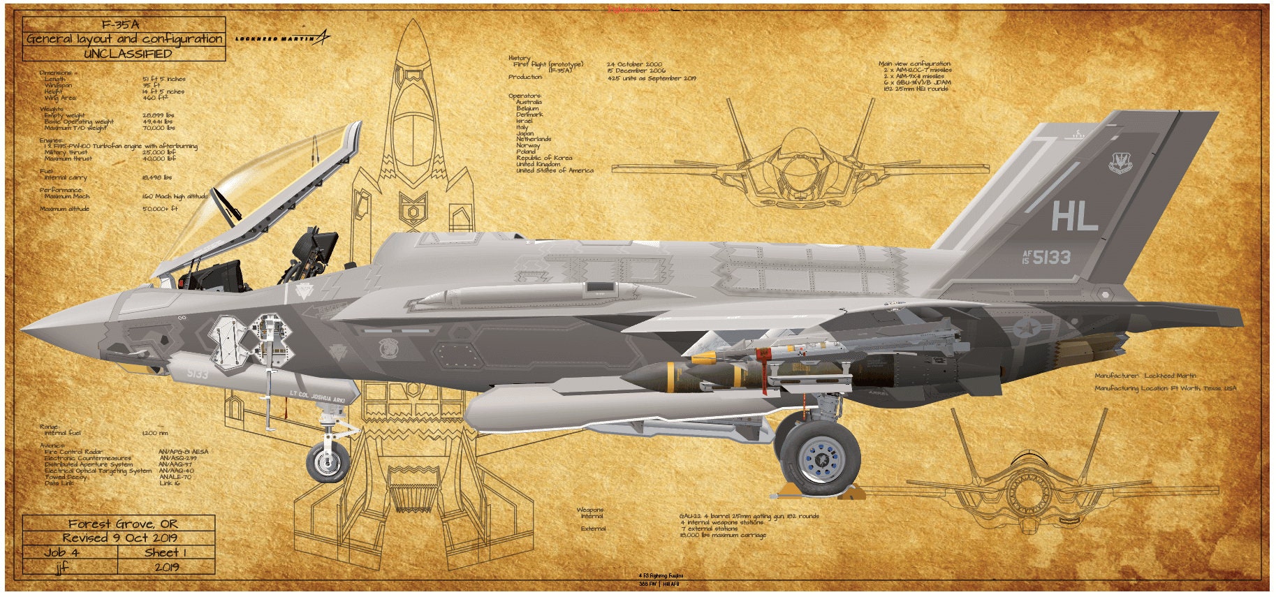F-35A Lightning II 4 Fighter Squadron "fuujins" 388 Fighter Wing Hill ...