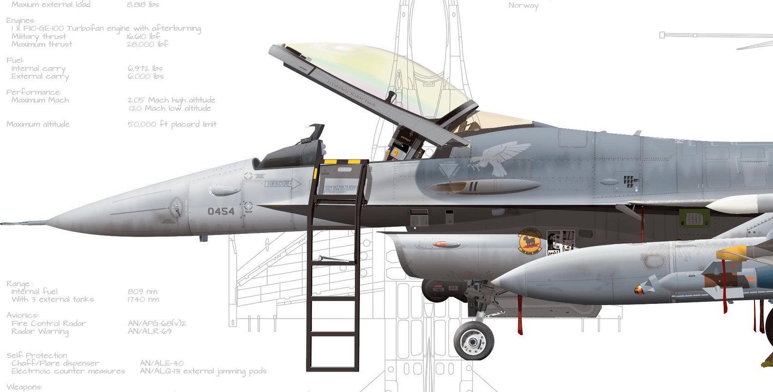 F-16CM-40C-GD 8th Fighter Squadron "black Sheep" 54th Fighter Group ...