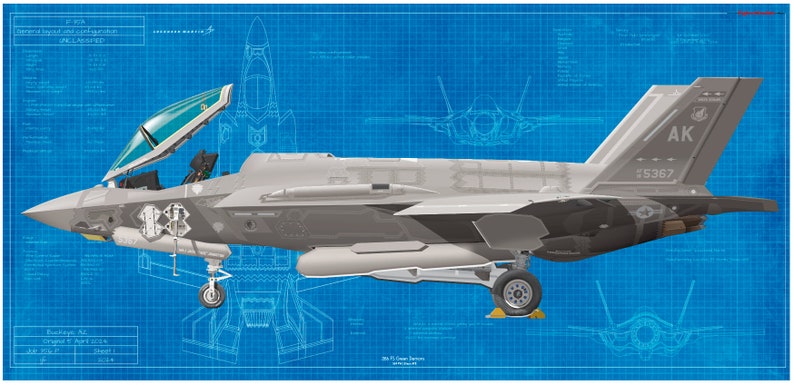 F-35A Lightning II 356 FS green Demons 354 Fighter Wing Eielson AFB ...