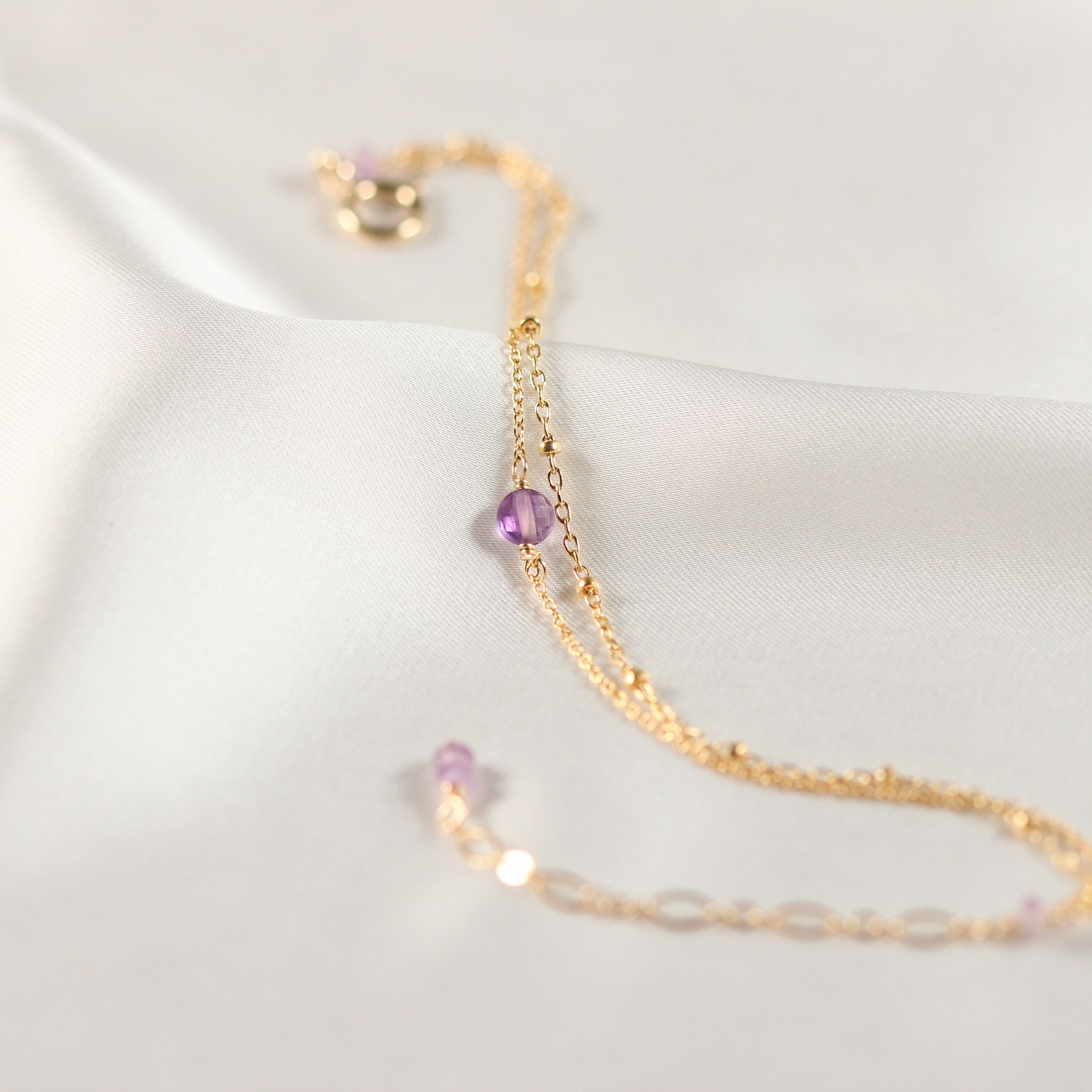 AVEN Model Double Bracelet - Minimalist Gold Filled Gold Bracelet ...