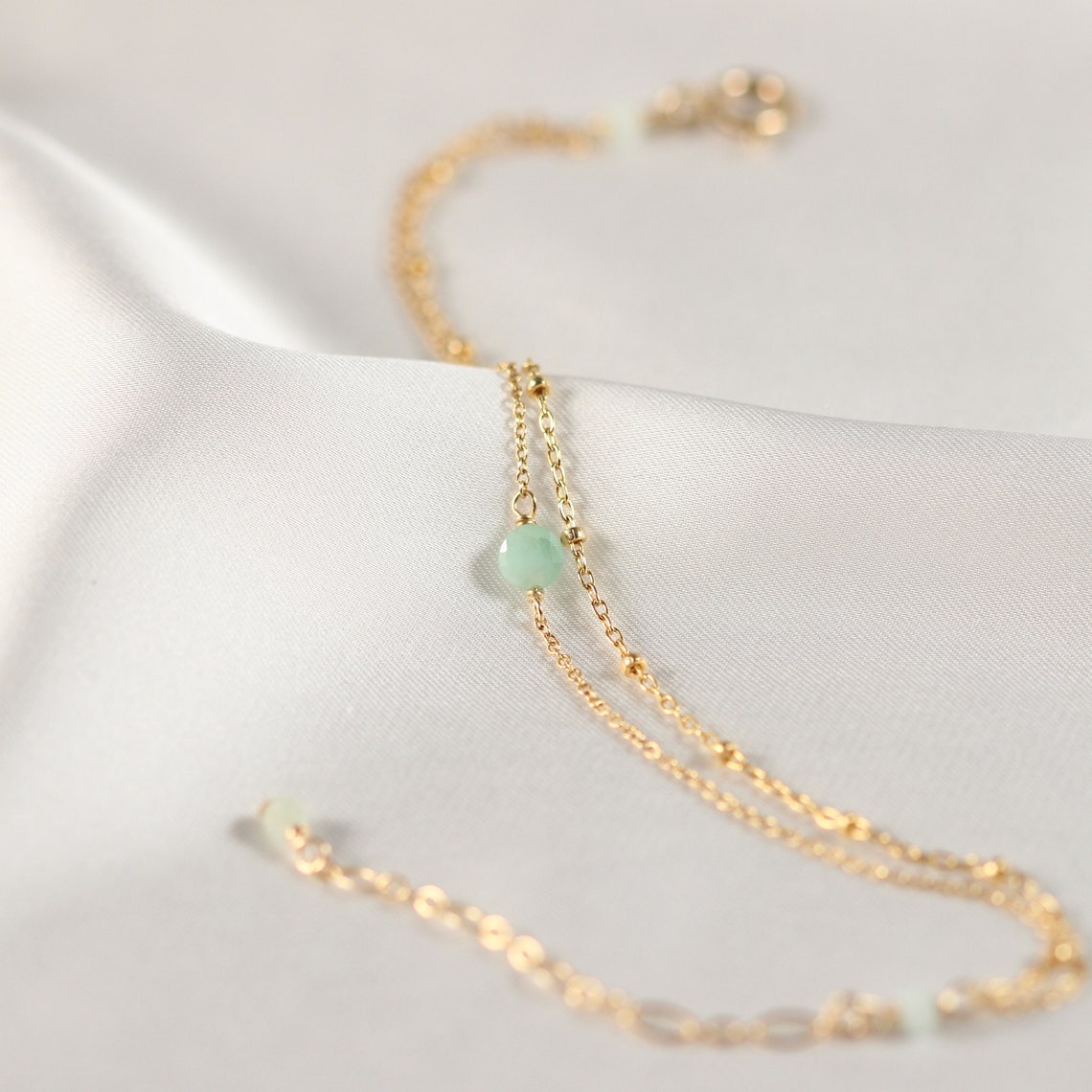 AVEN Model Double Bracelet - Minimalist Gold Filled Gold Bracelet ...
