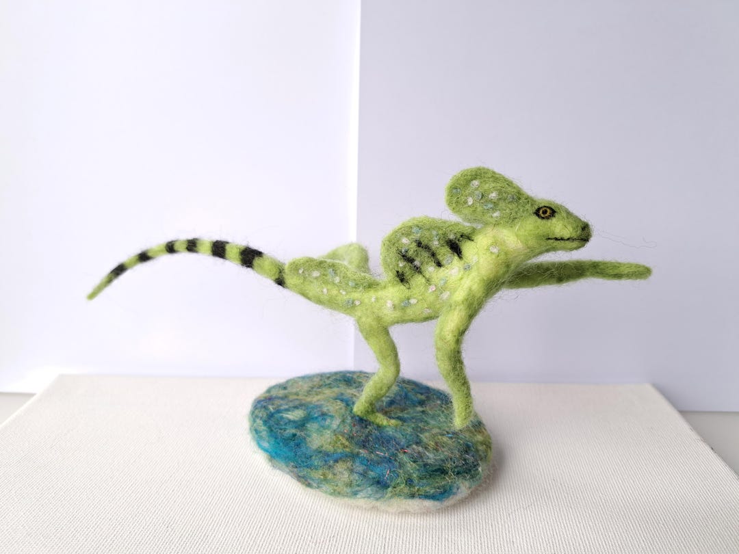 Jesus Lizard. Needle Felted Reptile Animal. Quirky Decor. Plumed or ...
