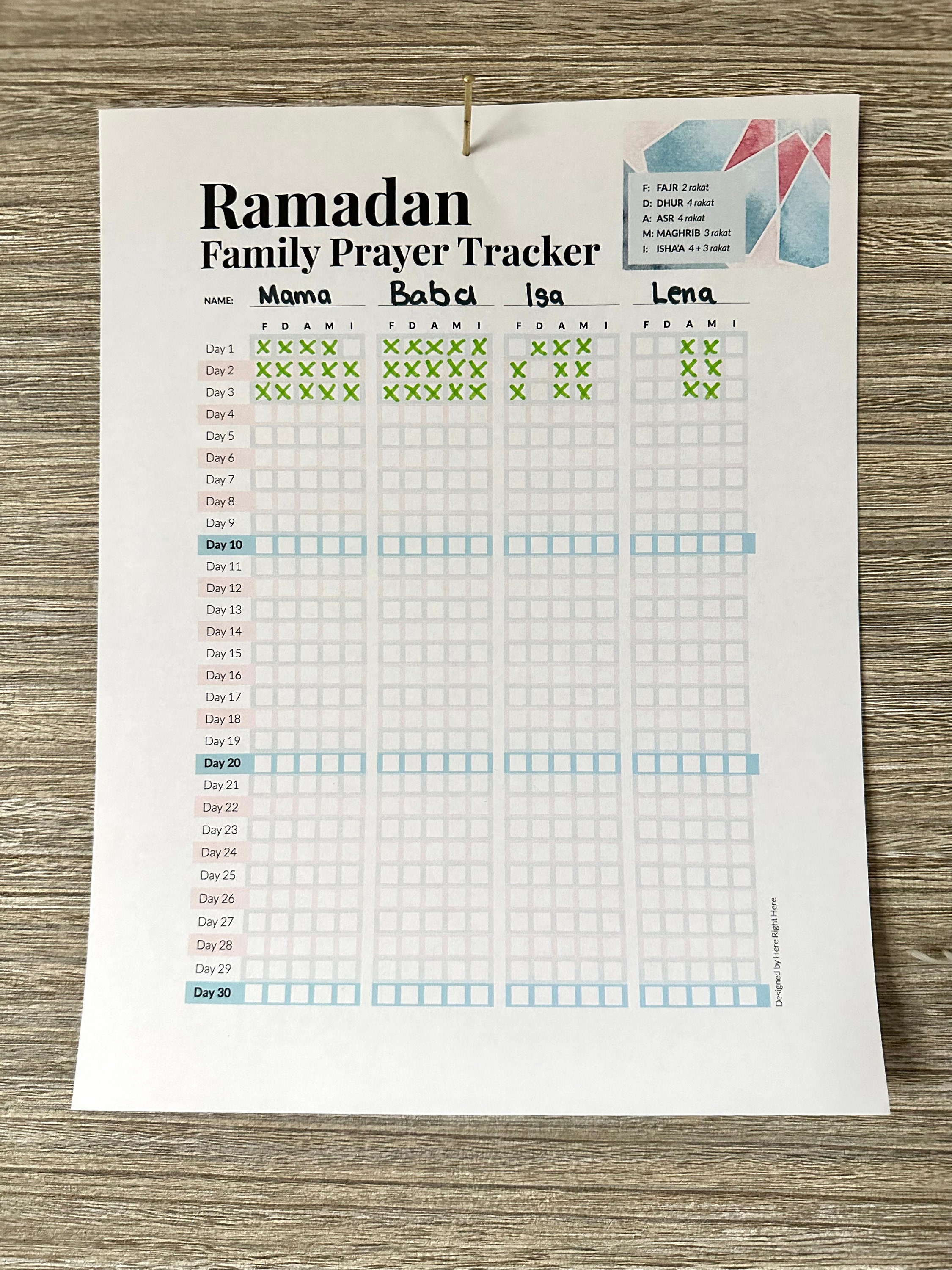 Ramadan Tracker Salah Tracker Ramadan Printable Ramadan Prayer Tracker ...