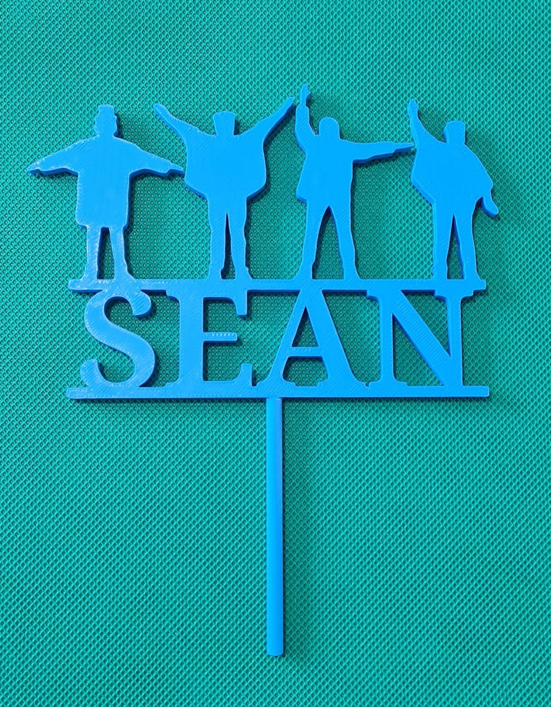 Beatles Themed 3D Printed Cake Topper - Personalised - Etsy