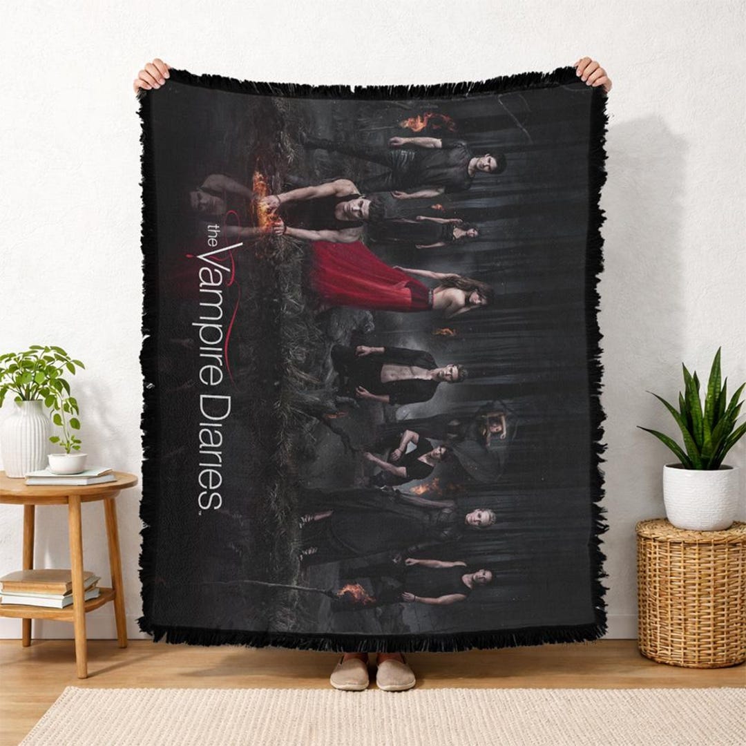 The Vampire Diaries Group Poster Officially Licensed Woven Tapestry ...