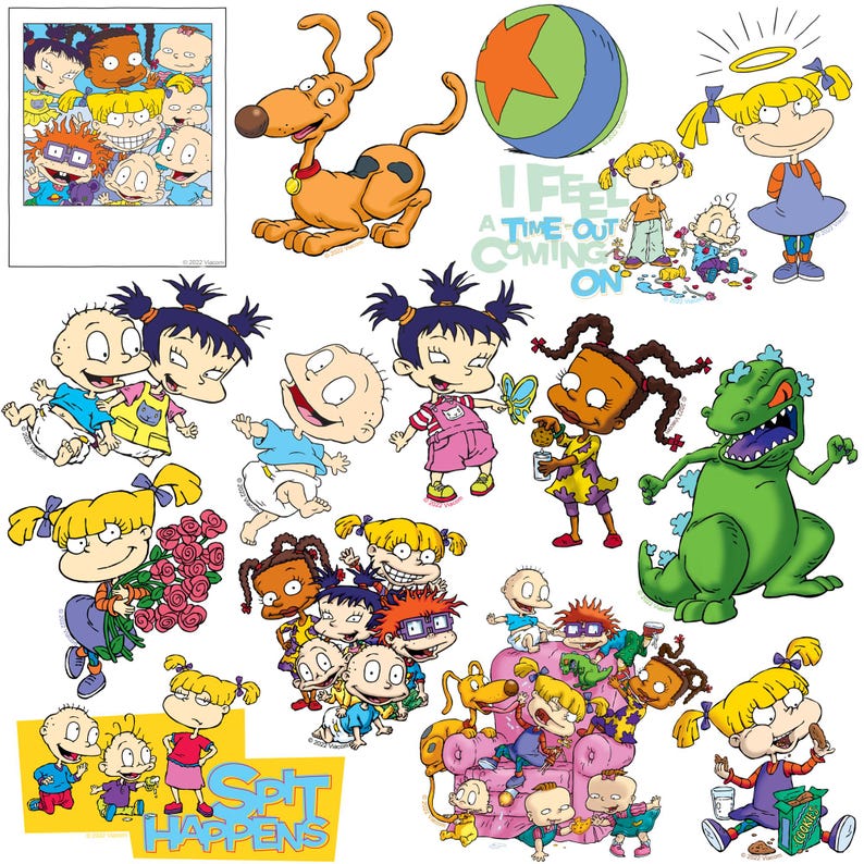 Rugrats Officially Licensed Deluxe Vinyl Stickers Variety Pack - Set of ...