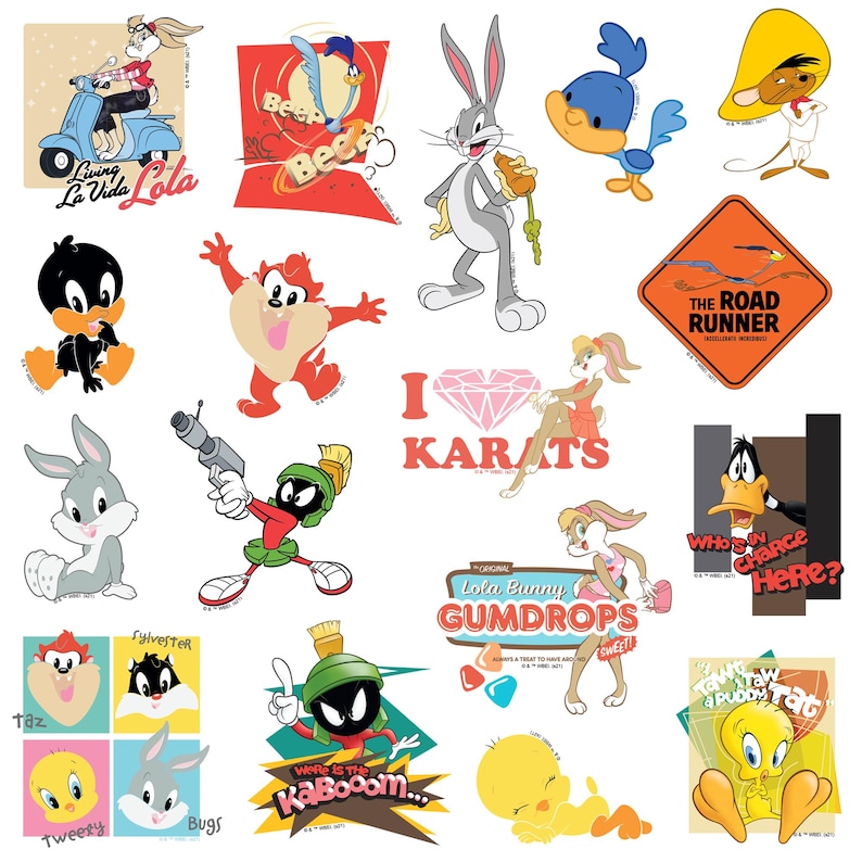Looney Tunes Officially Licensed Deluxe Vinyl Stickers Variety Pack ...