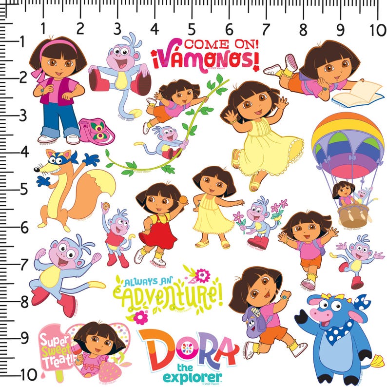 Dora the Explorer Officially Licensed Deluxe Vinyl Stickers Variety ...