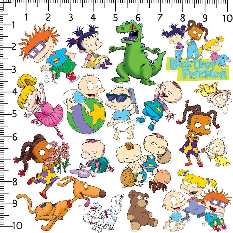 Rugrats Officially Licensed Deluxe Vinyl Stickers Variety Pack - Set of ...