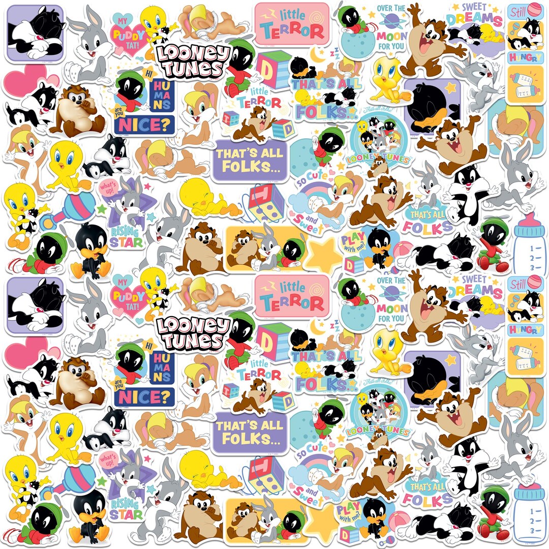 Looney Tunes Officially Licensed Deluxe Vinyl Stickers Variety Pack ...