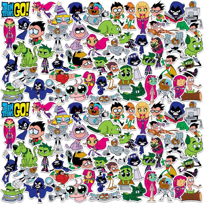 Teen Titans Go! Officially Licensed Deluxe Vinyl Stickers Variety Pack ...