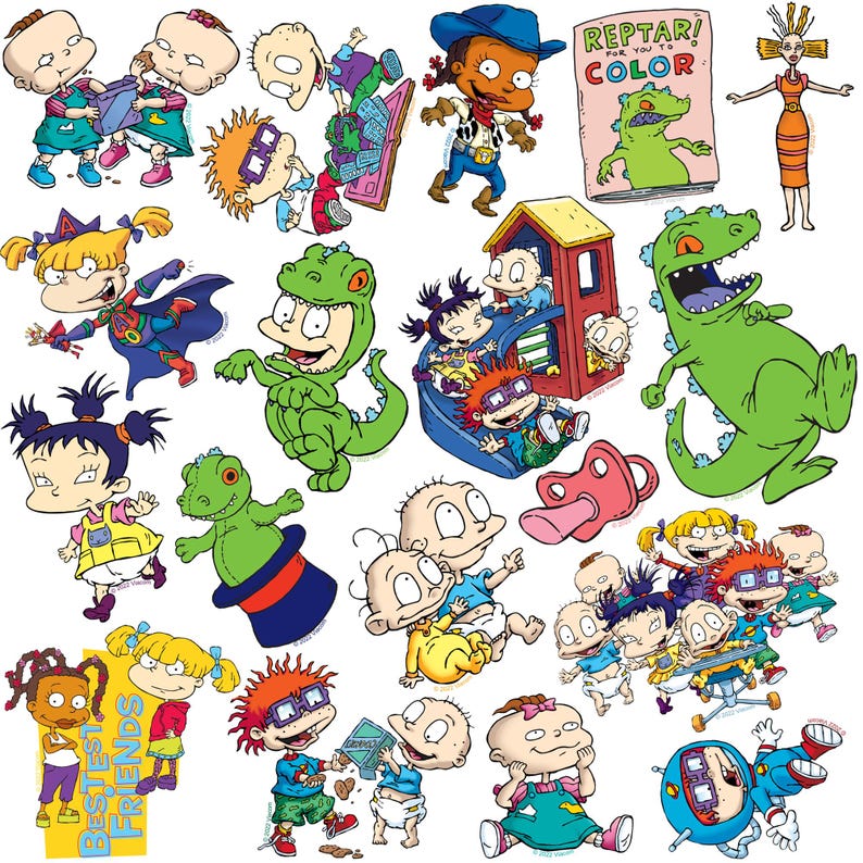 Rugrats Officially Licensed Deluxe Vinyl Stickers Variety Pack - Set of ...