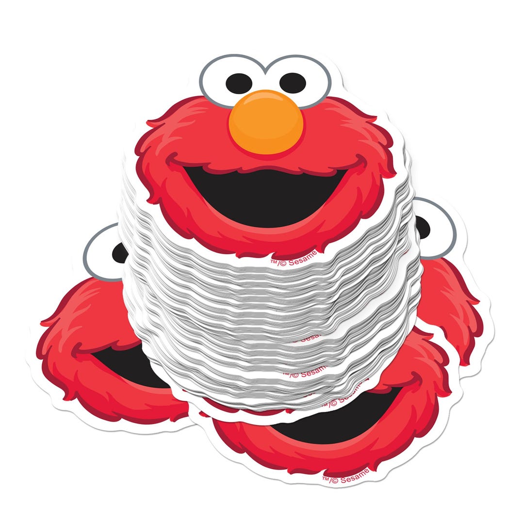 Sesame Street Licensed Deluxe Vinyl Stickers Variety Pack - Set of 100 ...