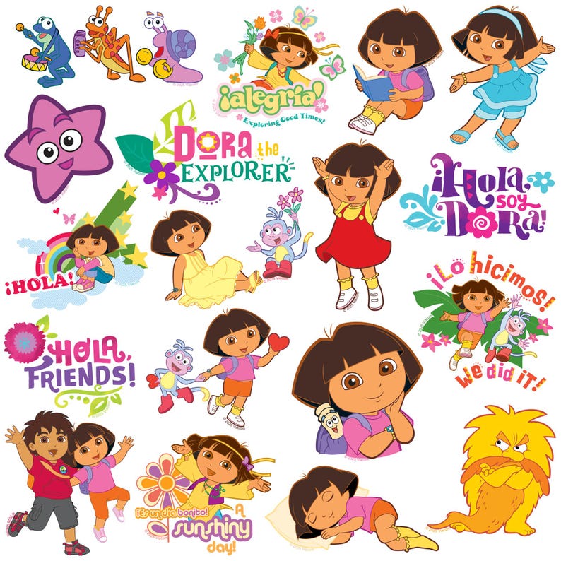 Dora the Explorer Officially Licensed Deluxe Vinyl Stickers Variety ...