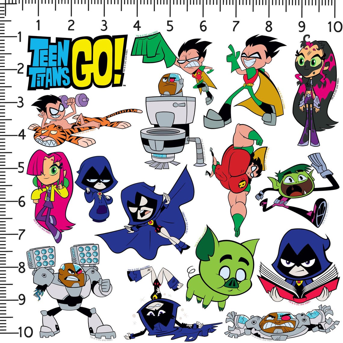 Teen Titans Go! Officially Licensed Deluxe Vinyl Stickers Variety Pack ...