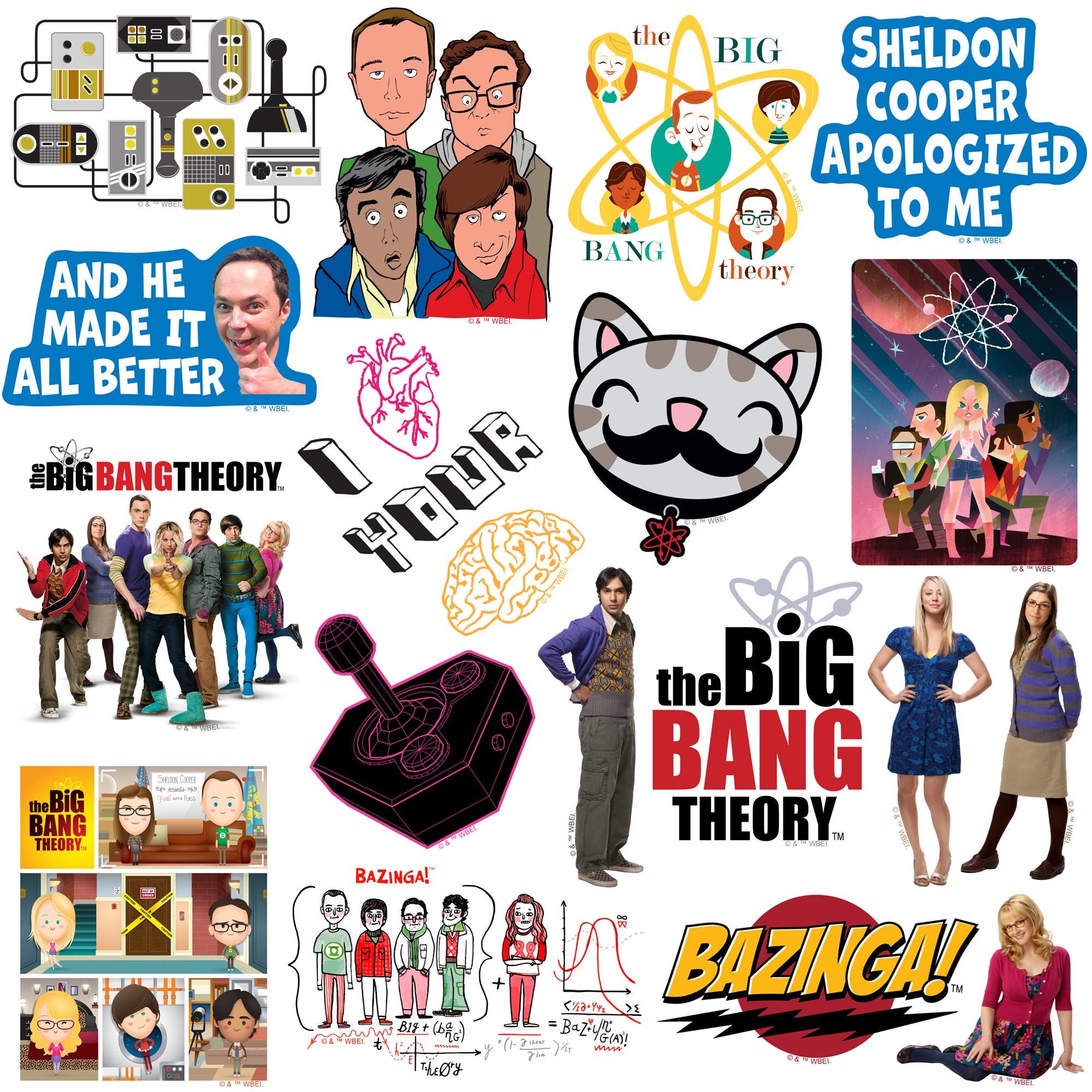The Big Bang Theory Officially Licensed Deluxe Vinyl Stickers Variety ...