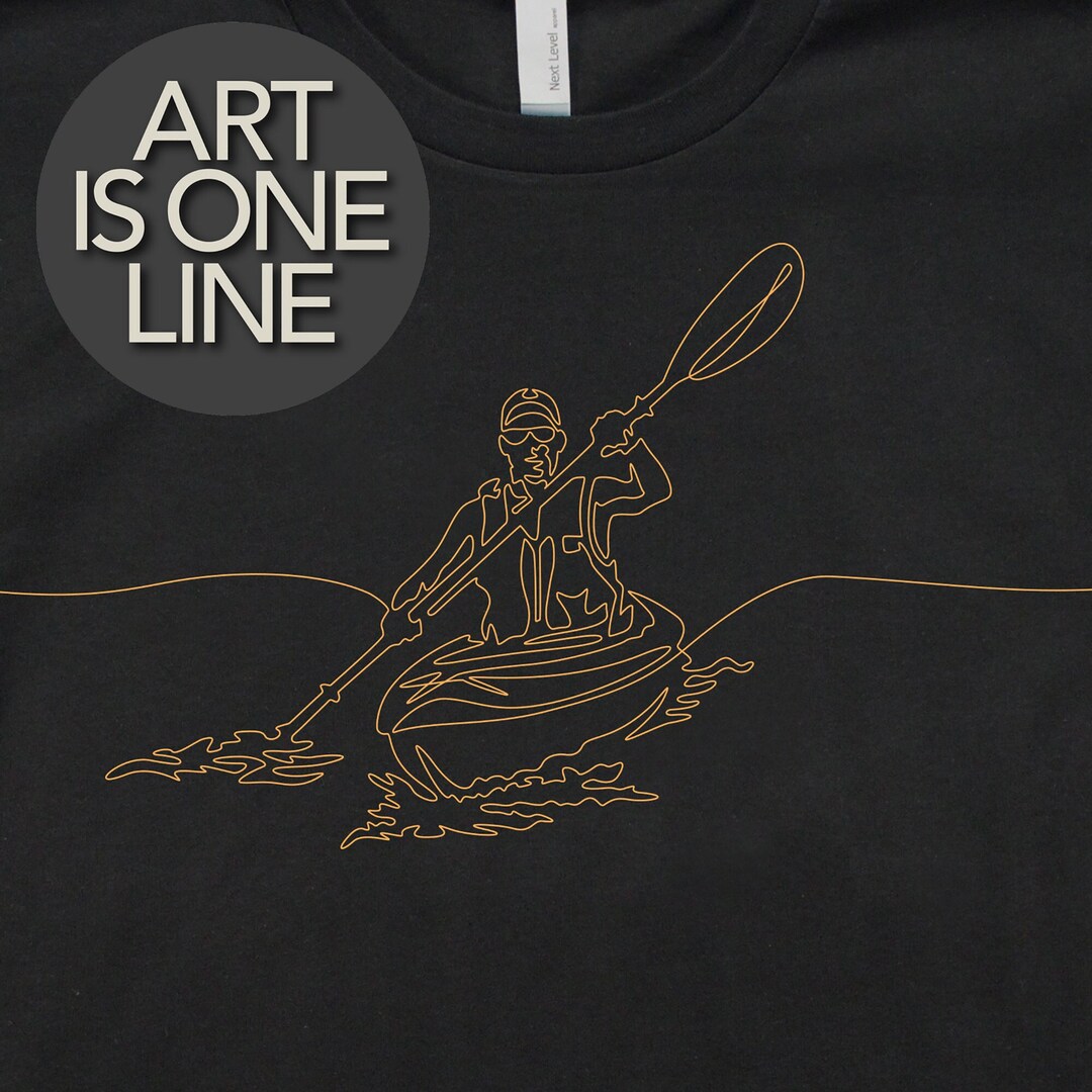 Mans Kayaking T-shirt, Mens Kayak Tee, Kayaker Shirt, Guys Kayaker T ...