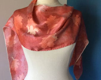 Green Leaf Scarf; Leaf Scarf; Fall Leaf Scarf; Autumn Scarf; Leaf Scarf ...