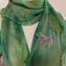 Green Leaf Scarf; Leaf Scarf; Fall Leaf Scarf; Autumn Scarf; Leaf Scarf ...