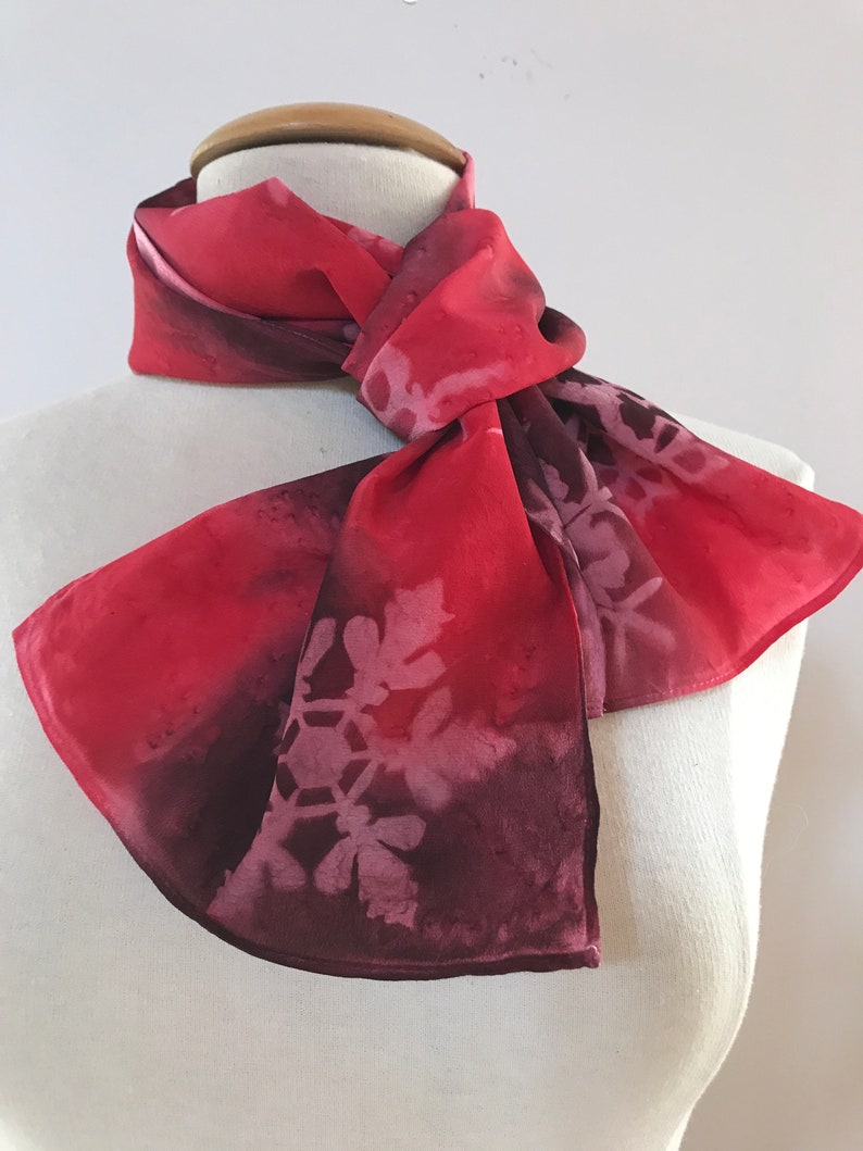 Snowflake Scarf Snowflake Painted Silk Scarf, Christmas Scarf Christmas ...