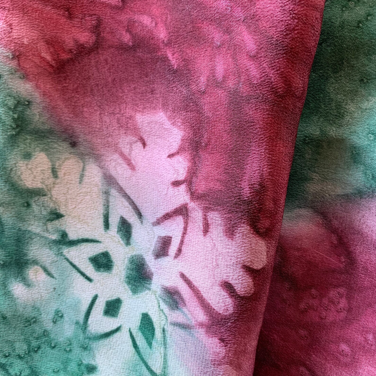 Snowflake Scarf Snowflake Painted Silk Scarf Christmas - Etsy