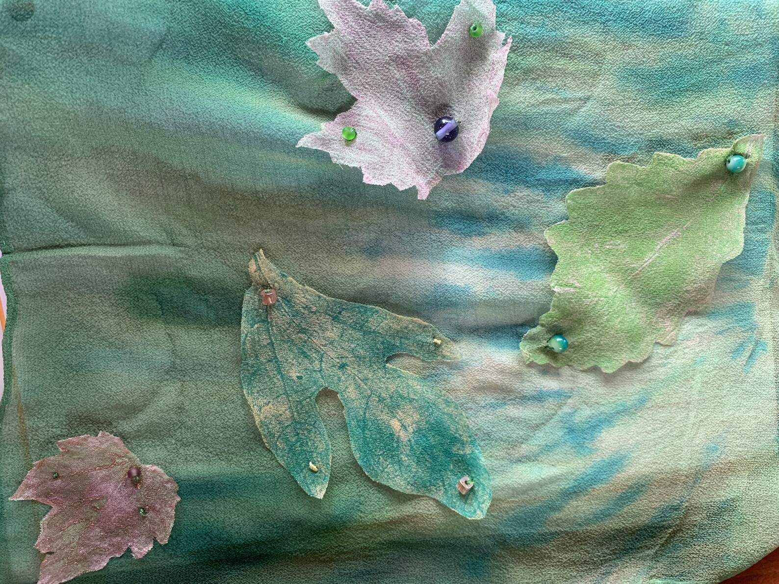 Green Leaf Scarf; Leaf Scarf; Fall Leaf Scarf; Autumn Scarf; Leaf Scarf ...