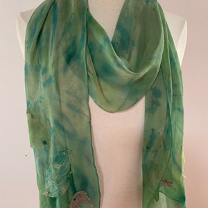 Green Leaf Scarf; Leaf Scarf; Fall Leaf Scarf; Autumn Scarf; Leaf Scarf ...