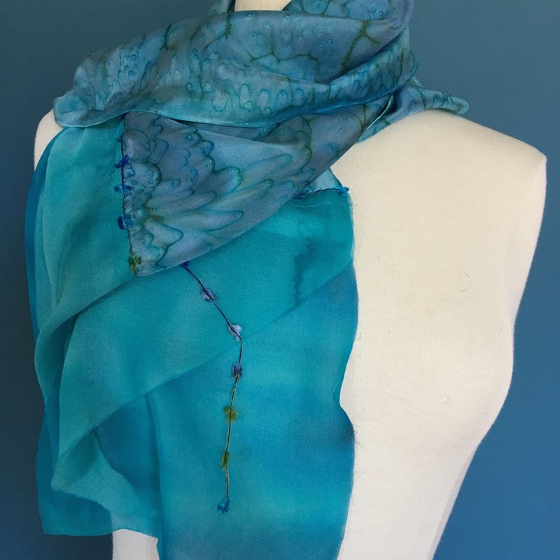 Turquoise Scarves - Etsy