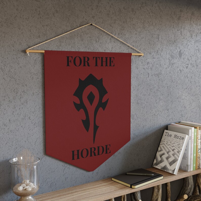 For the Horde Symbol Decor Banner Pennant - Etsy
