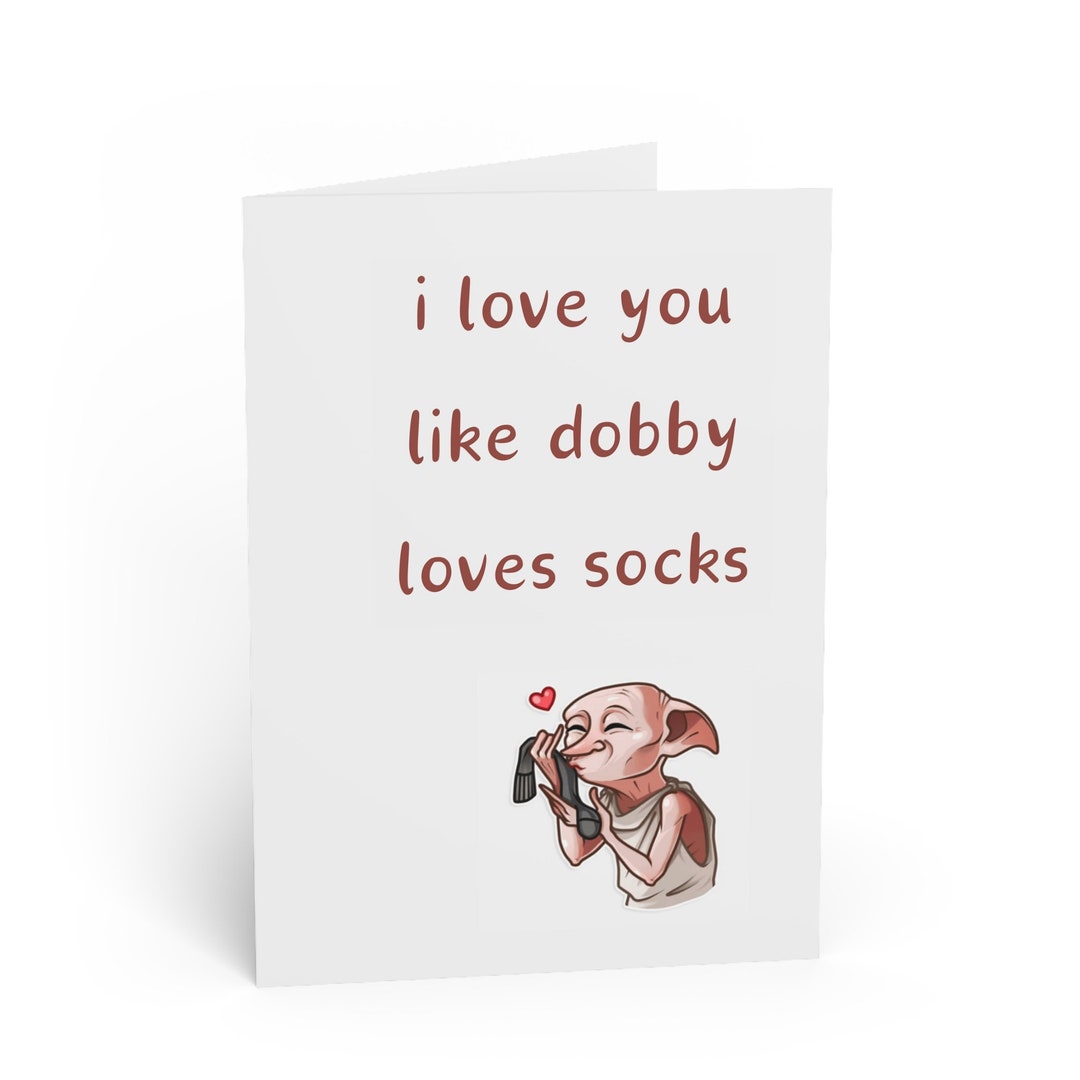 Dobby With Socks Father's Day Card - Etsy