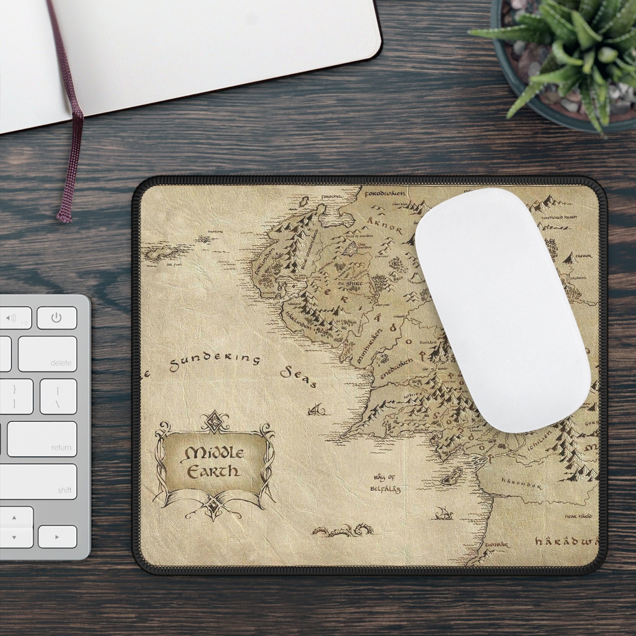 Lord of the Rings LOTR Map of Middle Earth Gaming Mouse Pad - Etsy