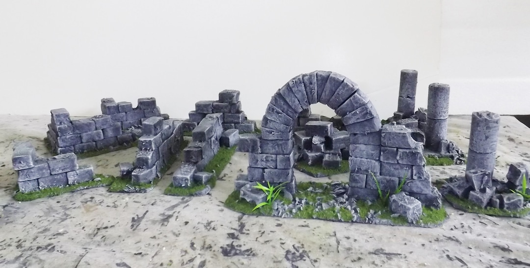 Ruin Wall Set 12 Pieces Wargaming Fantasy Roleplay Terrain - Etsy Canada