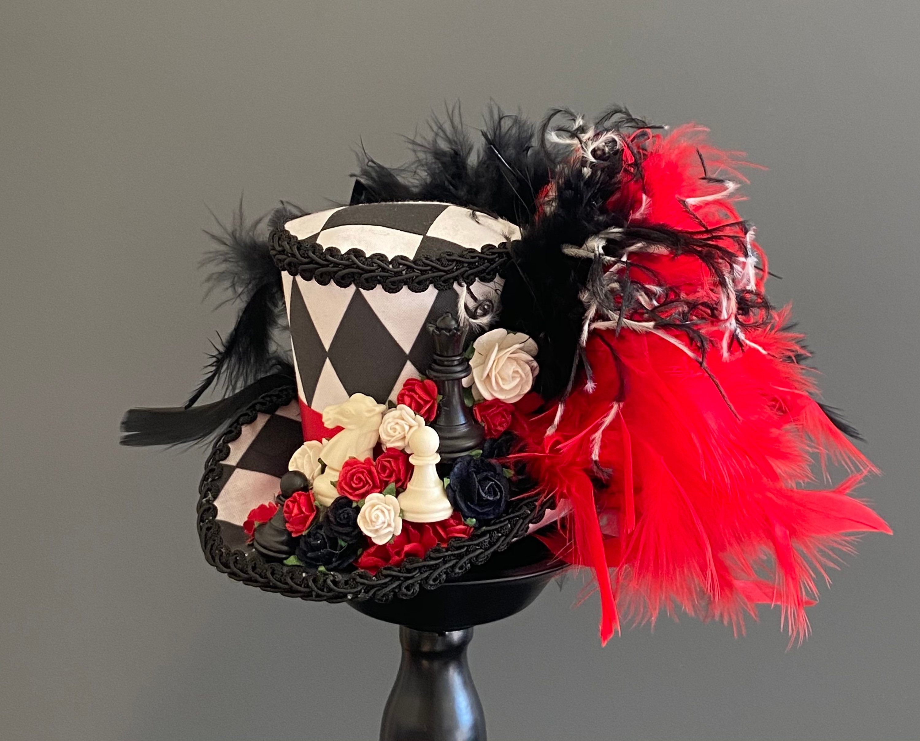 Mini top hat kentucky derby hat chess mini top hat mad | Etsy